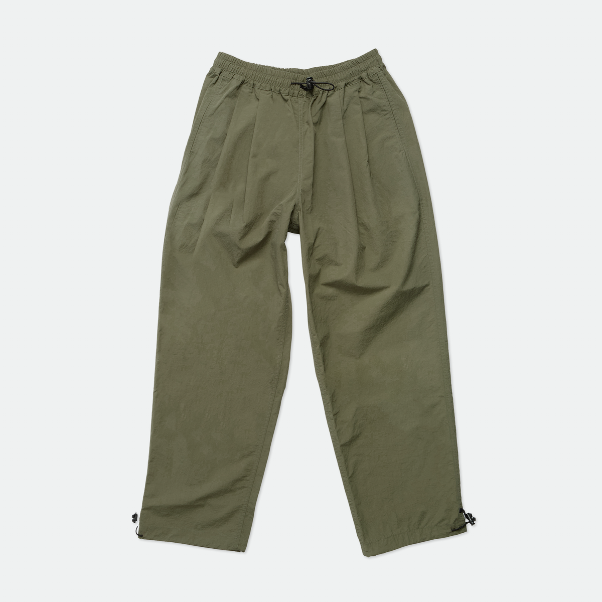 Pick Store | Kappy - Two Tuck Wide Nylon Pants Khaki